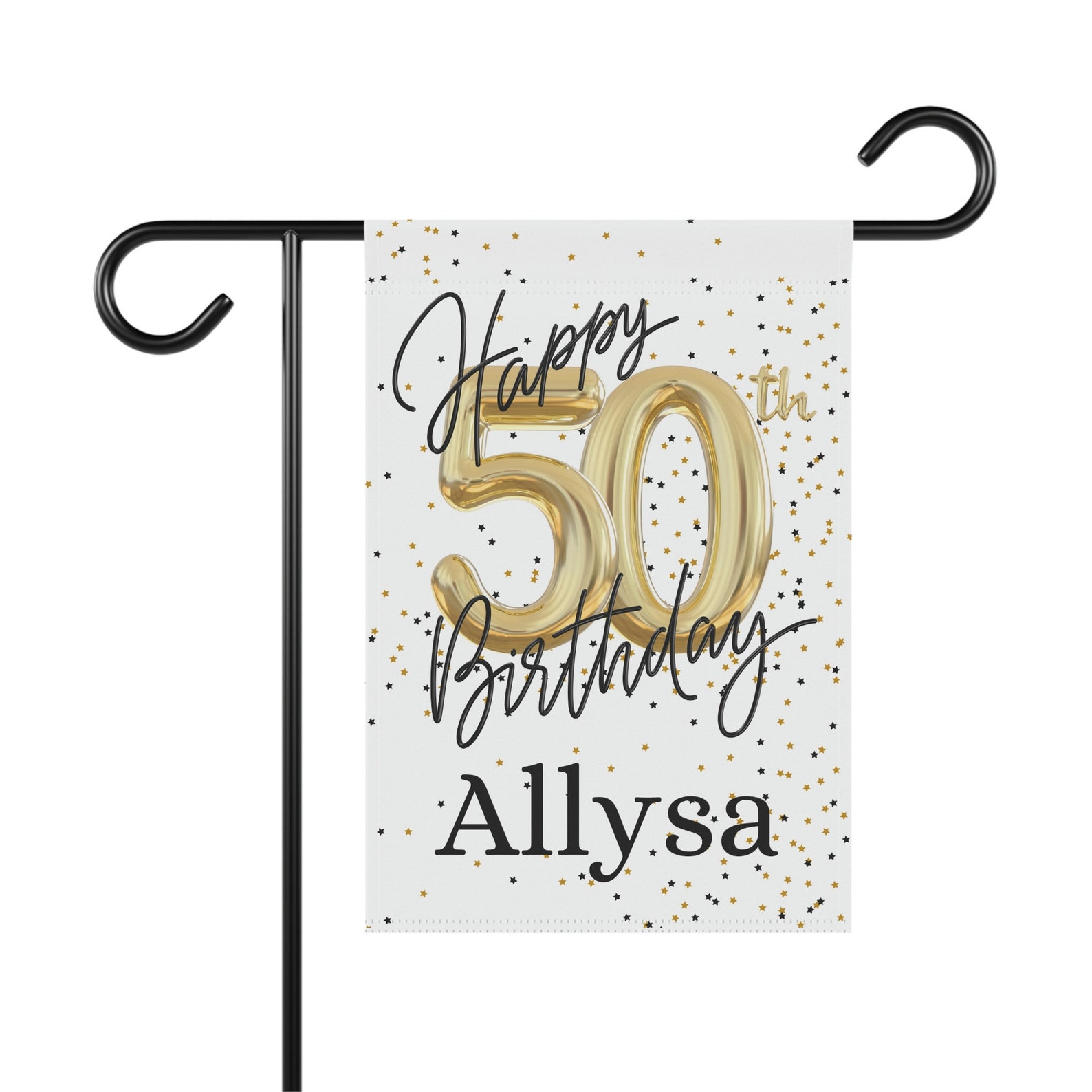 Happy 50th Birthday Garden Flag Personalized Birthday Flag - Etsy