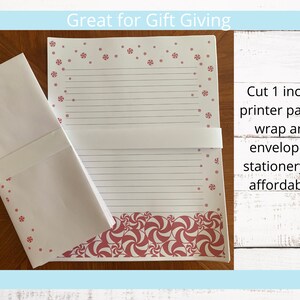 Christmas Holiday Printable Stationery Set Peppermint Candy Download ...