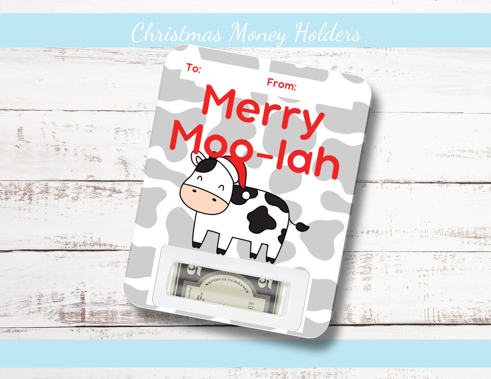 Merry Moolah Christmas Money Holder Card Cash Gift Ideas for Kids Money ...