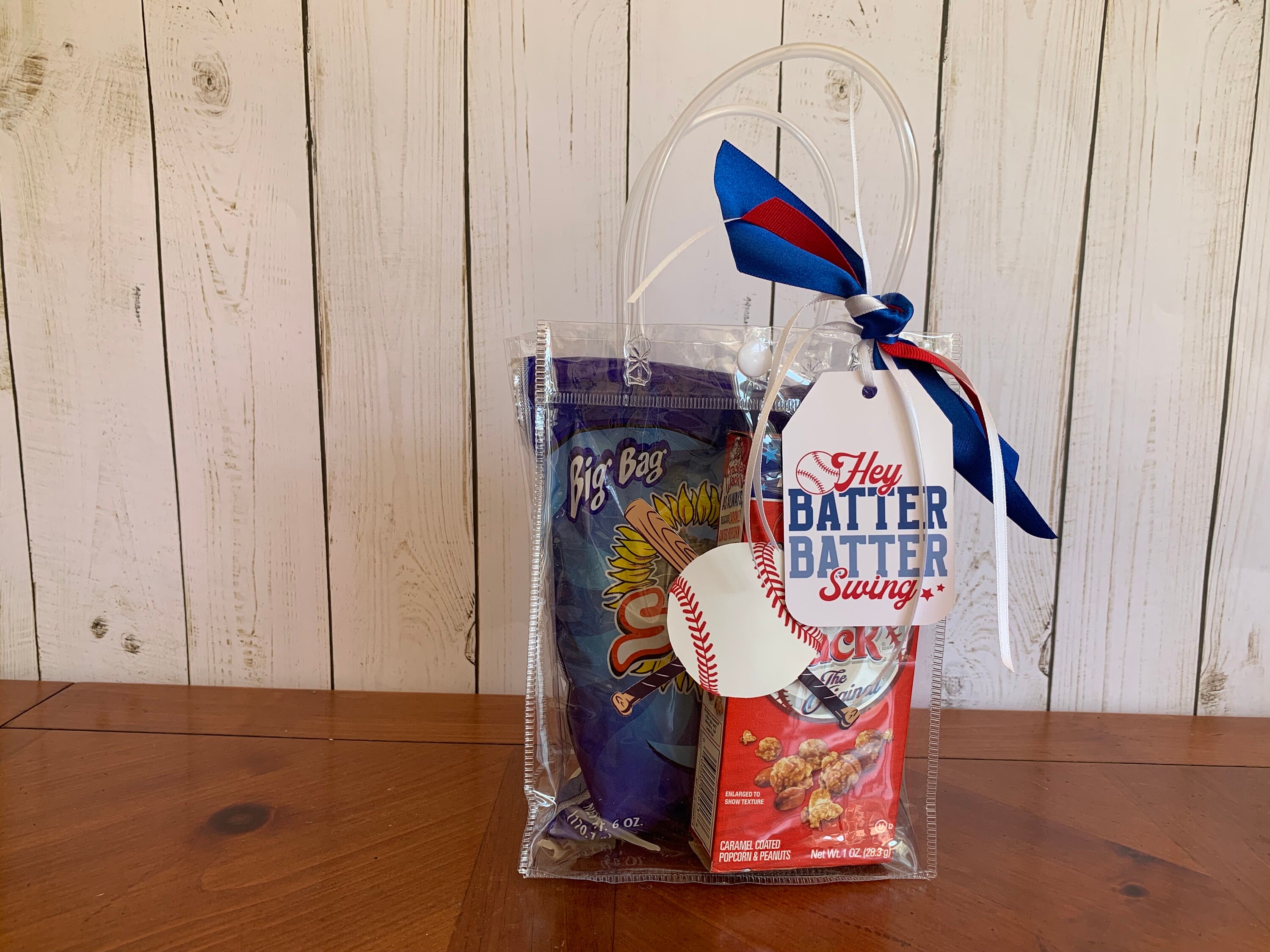 Party Favor Bags With Handle Clear Baseball Favor Bags for Team Thank ...