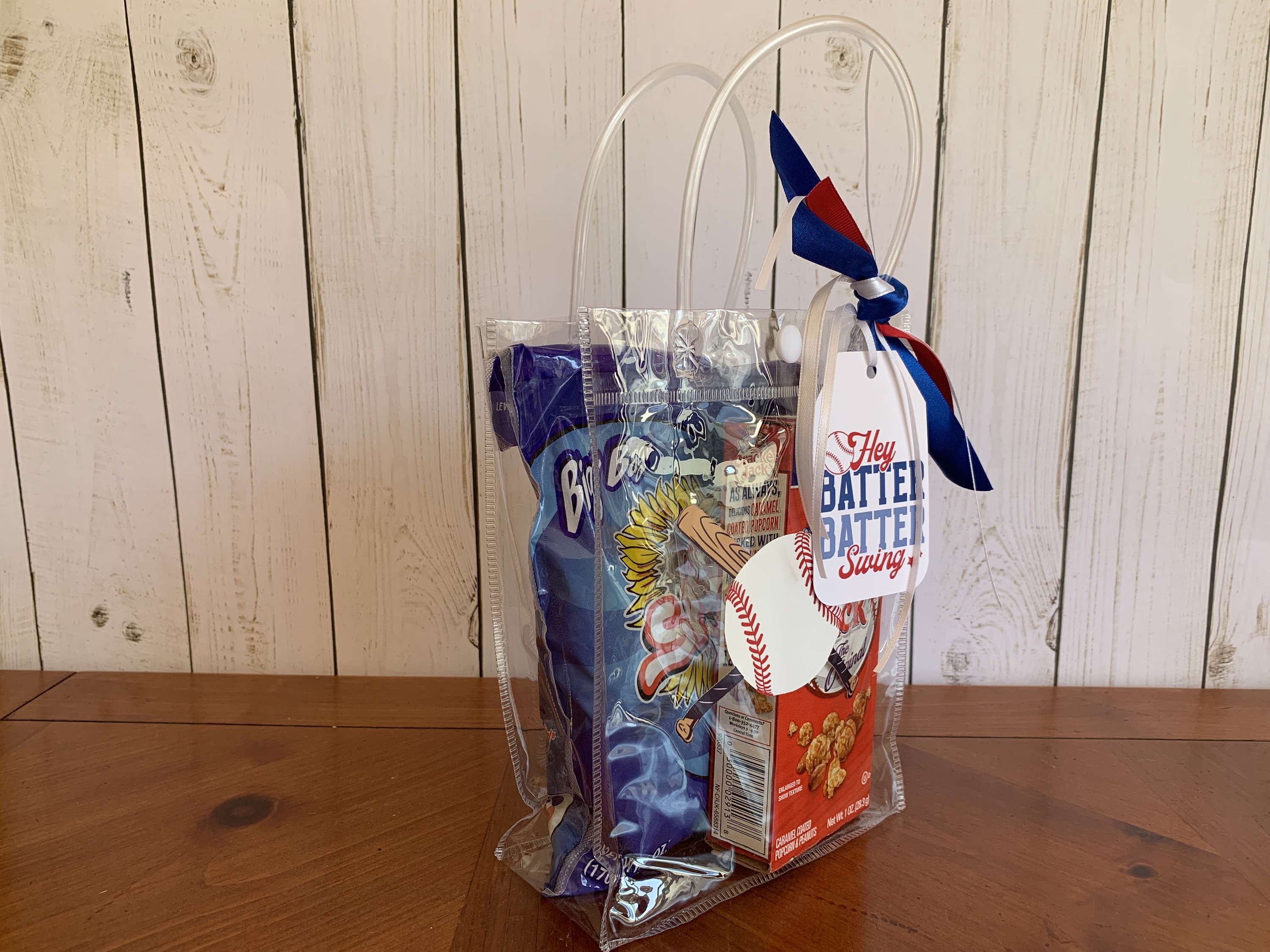 Party Favor Bags With Handle Clear Baseball Favor Bags for Team Thank ...