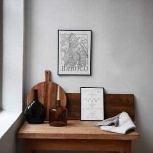 Wine Map of Barolo, Barolo Wine Region Map - Etsy