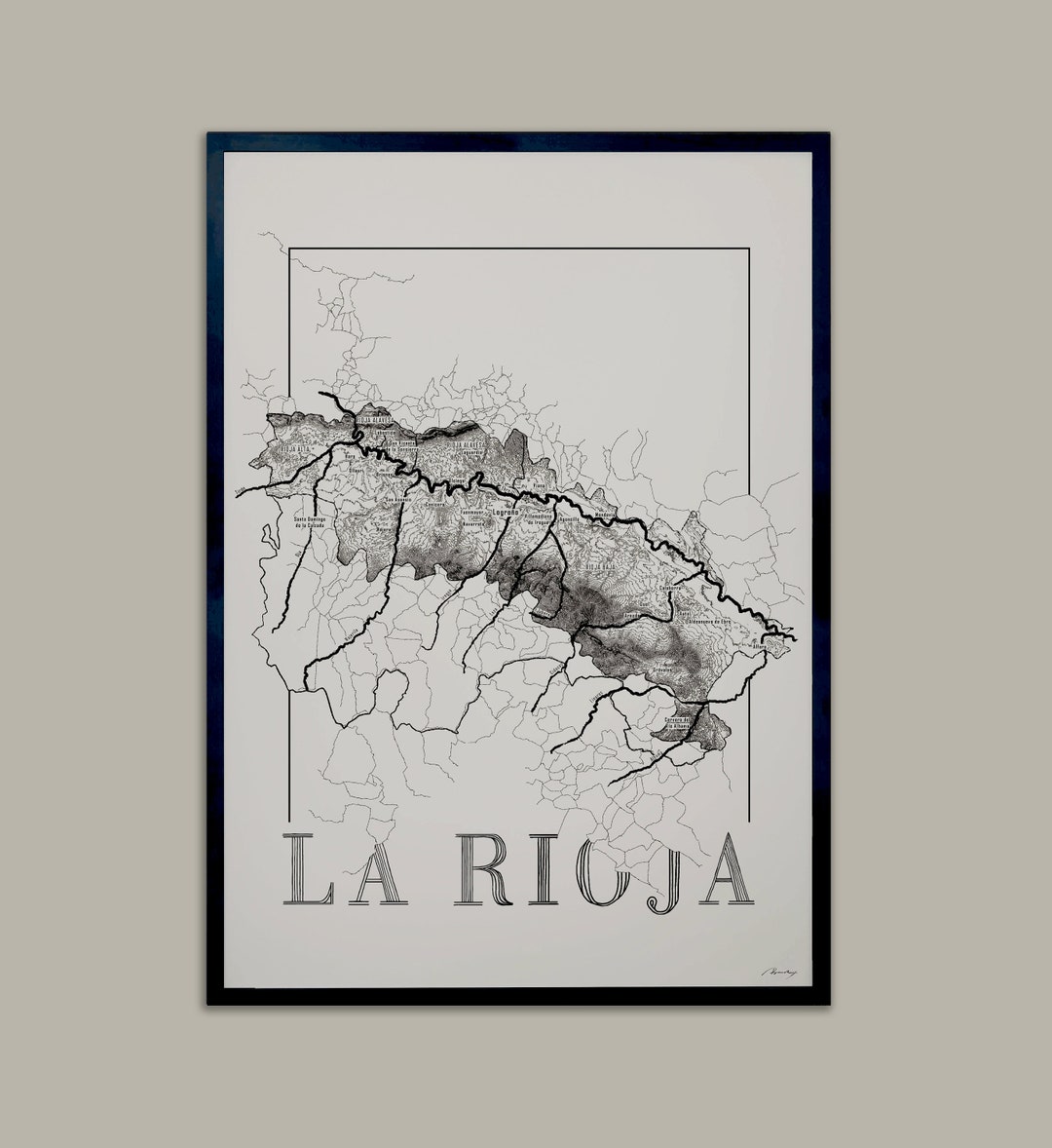 Wine Map of Rioja Rioja Wine Region Map - Etsy