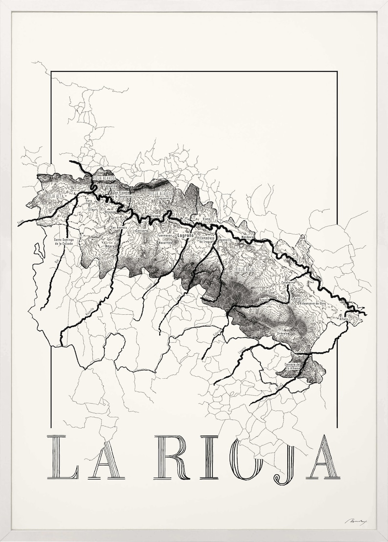Wine Map of Rioja, Rioja Wine Region Map - Etsy