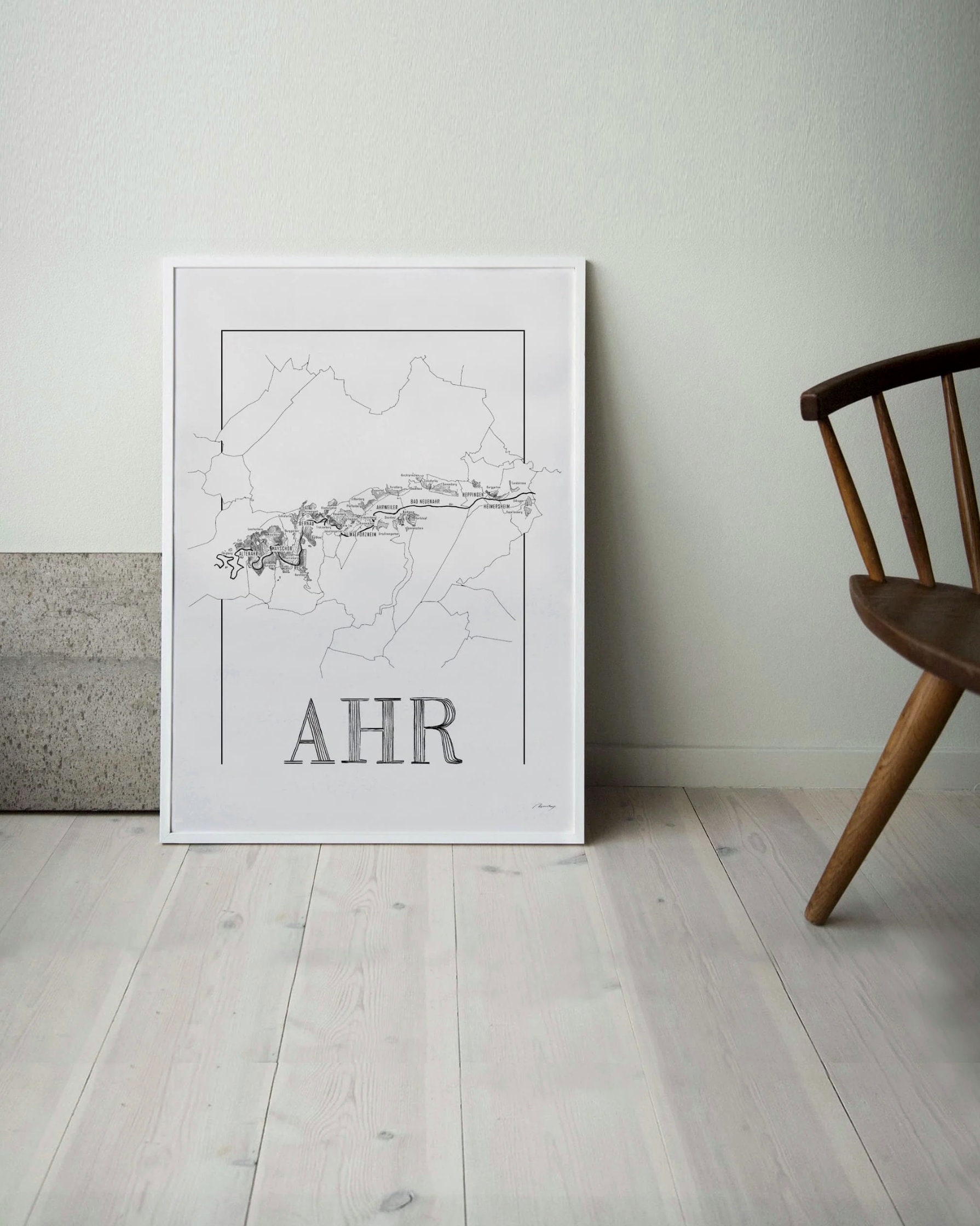 Wine Map of Ahr, Ahr Wine Region Map - Etsy