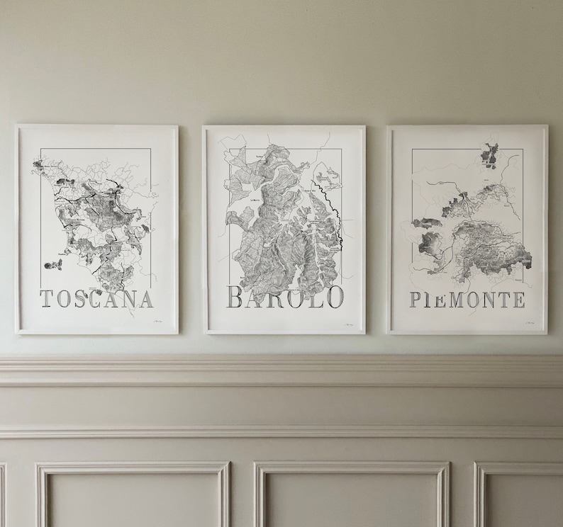 Wine Maps Set - La Bella Italia - Etsy