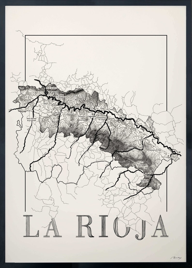 Wine Map of Rioja, Rioja Wine Region Map - Etsy