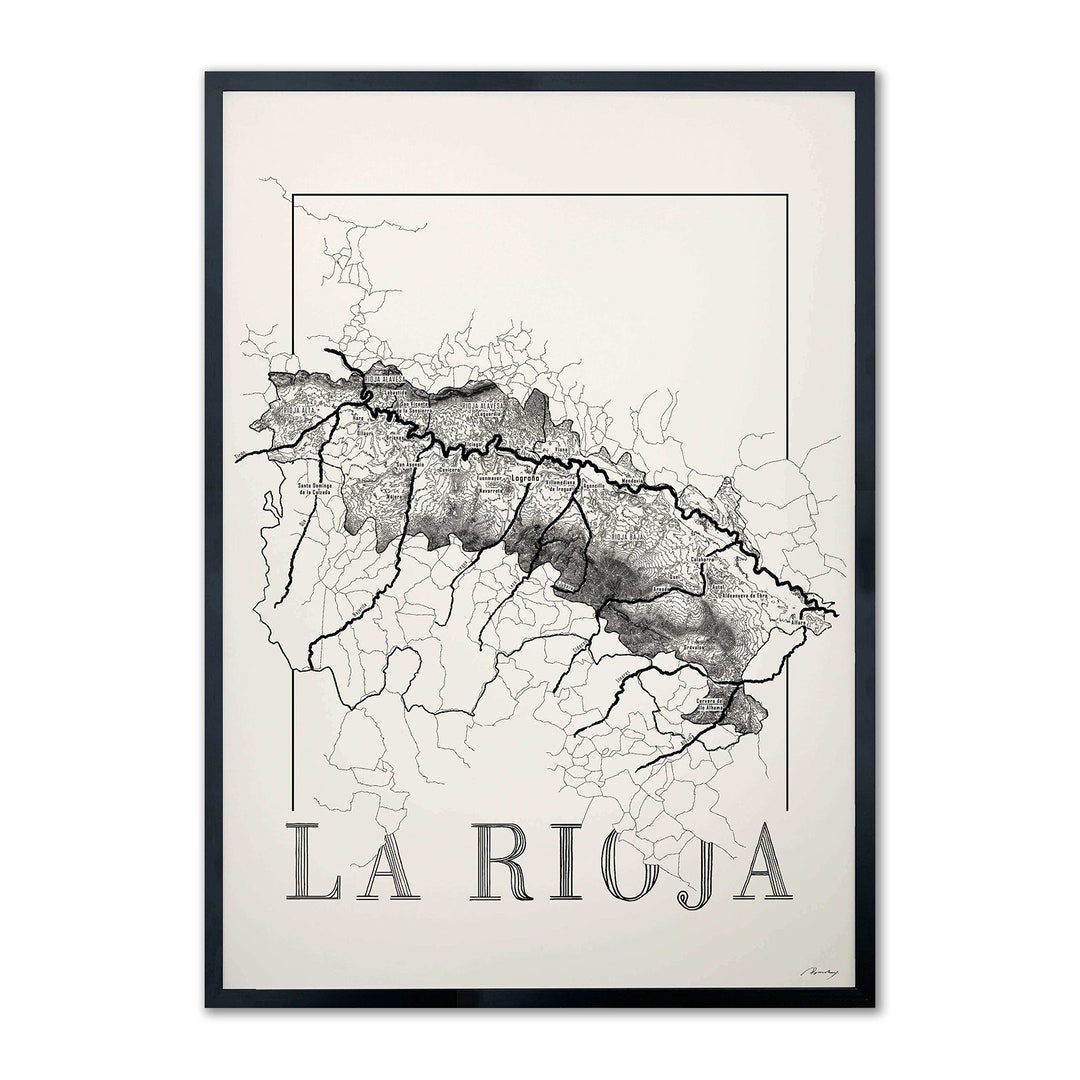 Wine Map of Rioja, Rioja Wine Region Map - Etsy