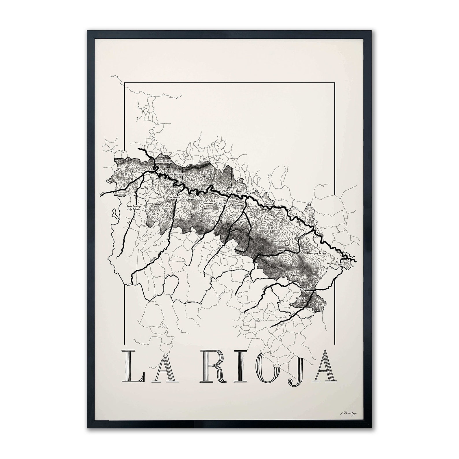 Wine Map of Rioja, Rioja Wine Region Map - Etsy