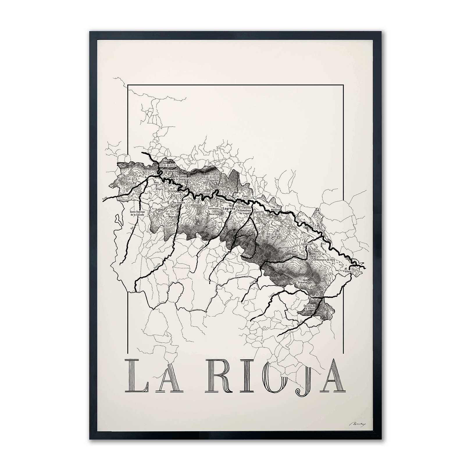 Wine Map of Rioja, Rioja Wine Region Map - Etsy