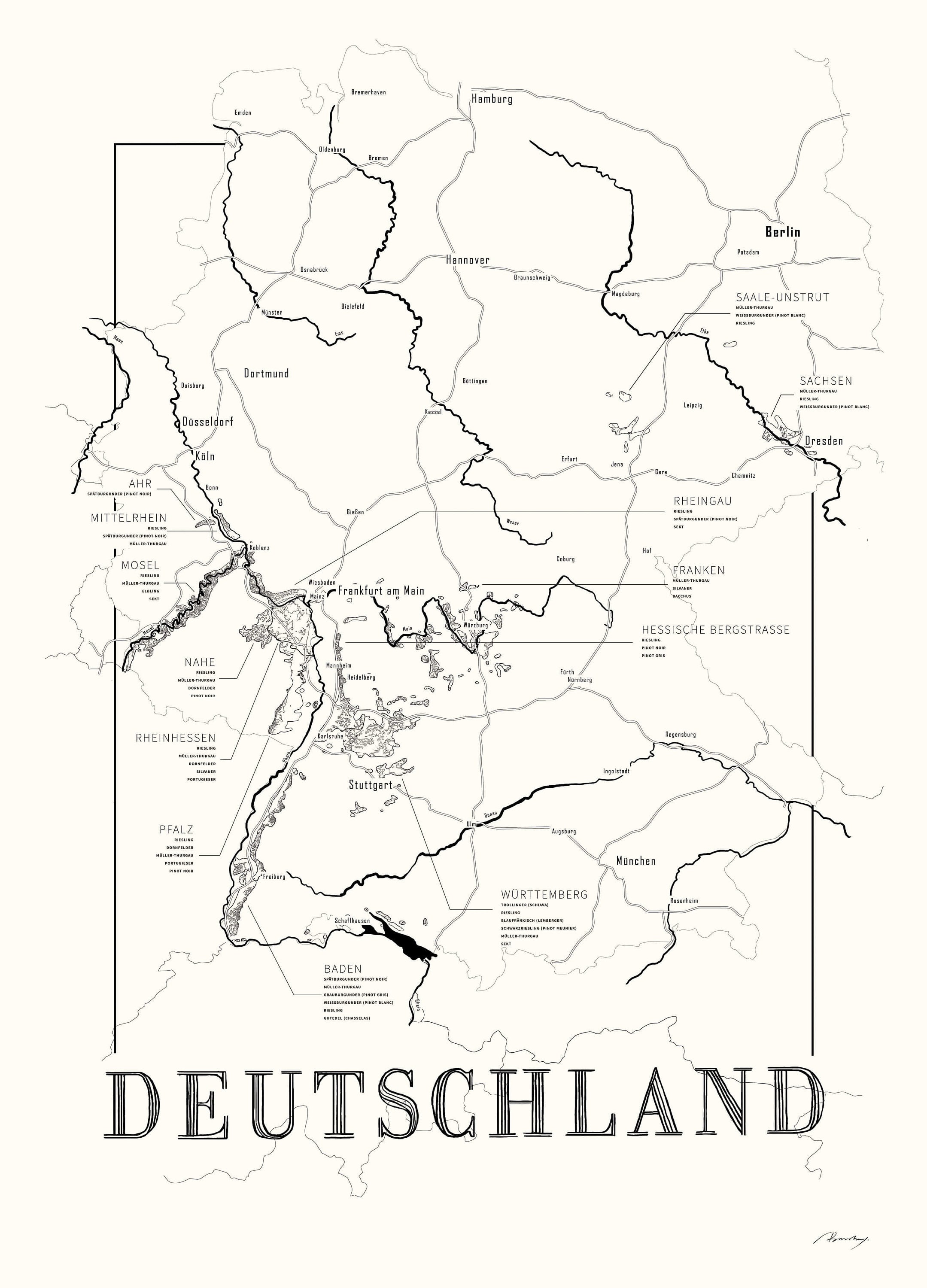 German Wine Map