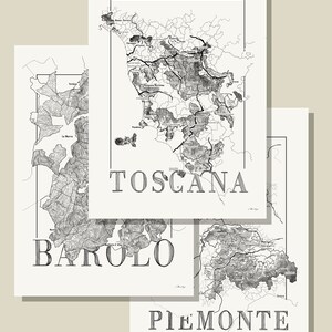 Wine Maps Set - La Bella Italia - Etsy