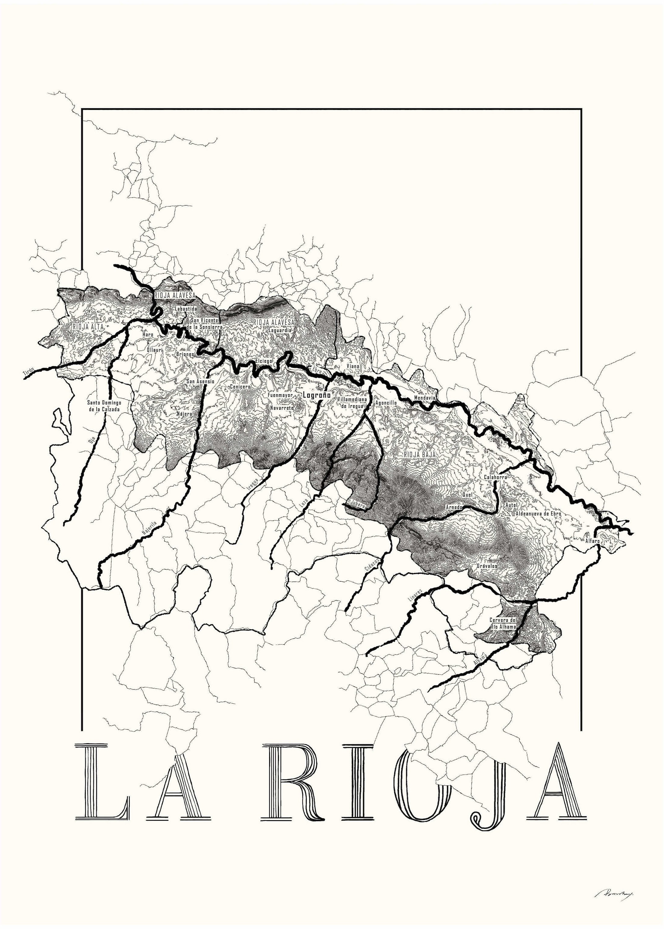 Wine Map of Rioja, Rioja Wine Region Map - Etsy