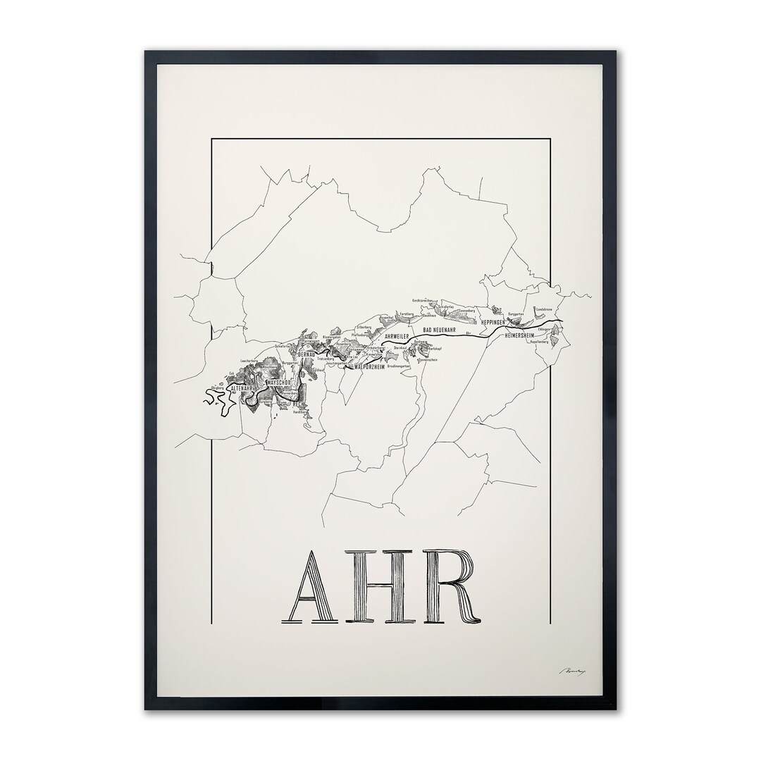 Wine Map of Ahr, Ahr Wine Region Map - Etsy