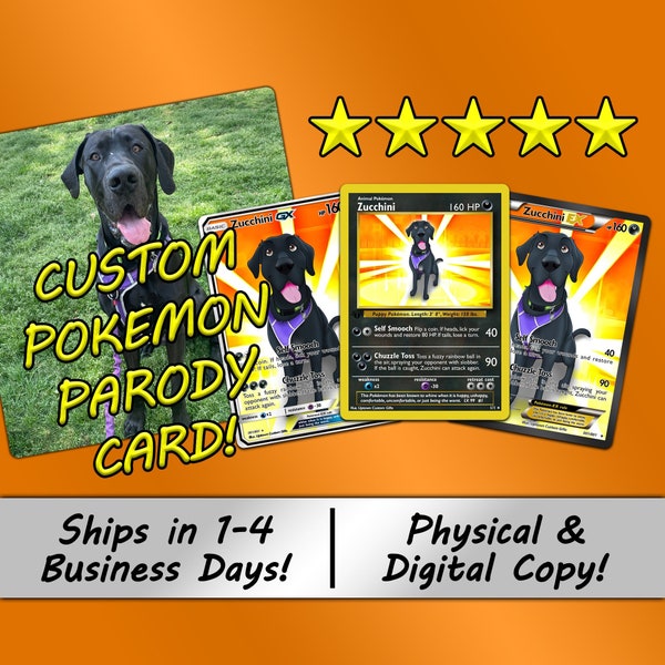 Custom Pokemone Card - Etsy
