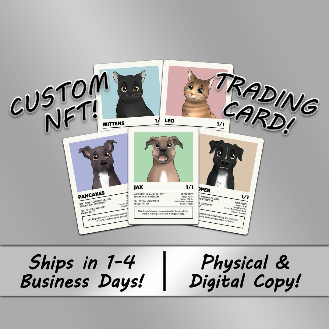 Custom NFT Trading Card - Physical and Digital Copy - Personalizable ...