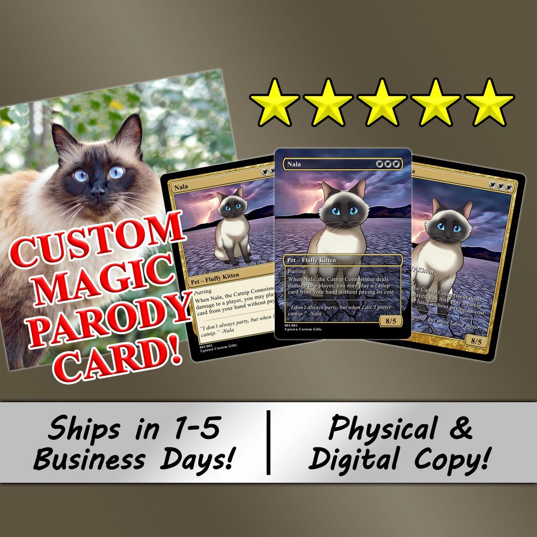 Custom MTG Style Magic Card Choose Holographic, Photo Style, and Your ...