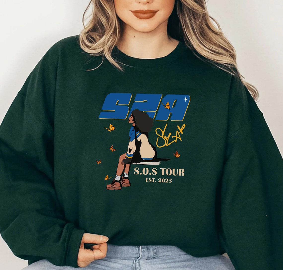 SZA SOS Tour T-shirt Sostour Columbus Sweater for Womens Sza Merch 2023 ...