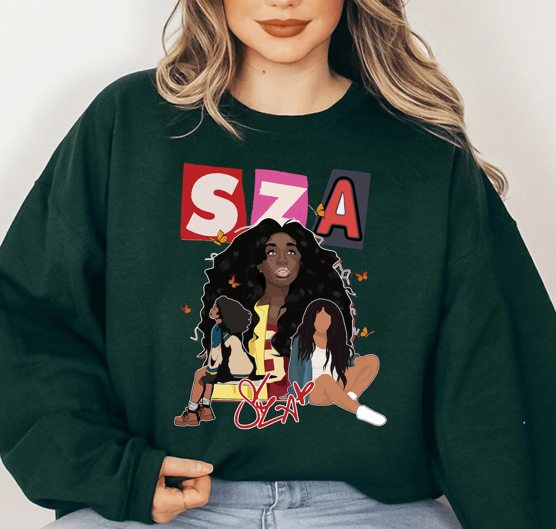 Sza Merch 2023 Shirt SZA SOS Tour T-shirt Sostour Columbus Sweater for ...