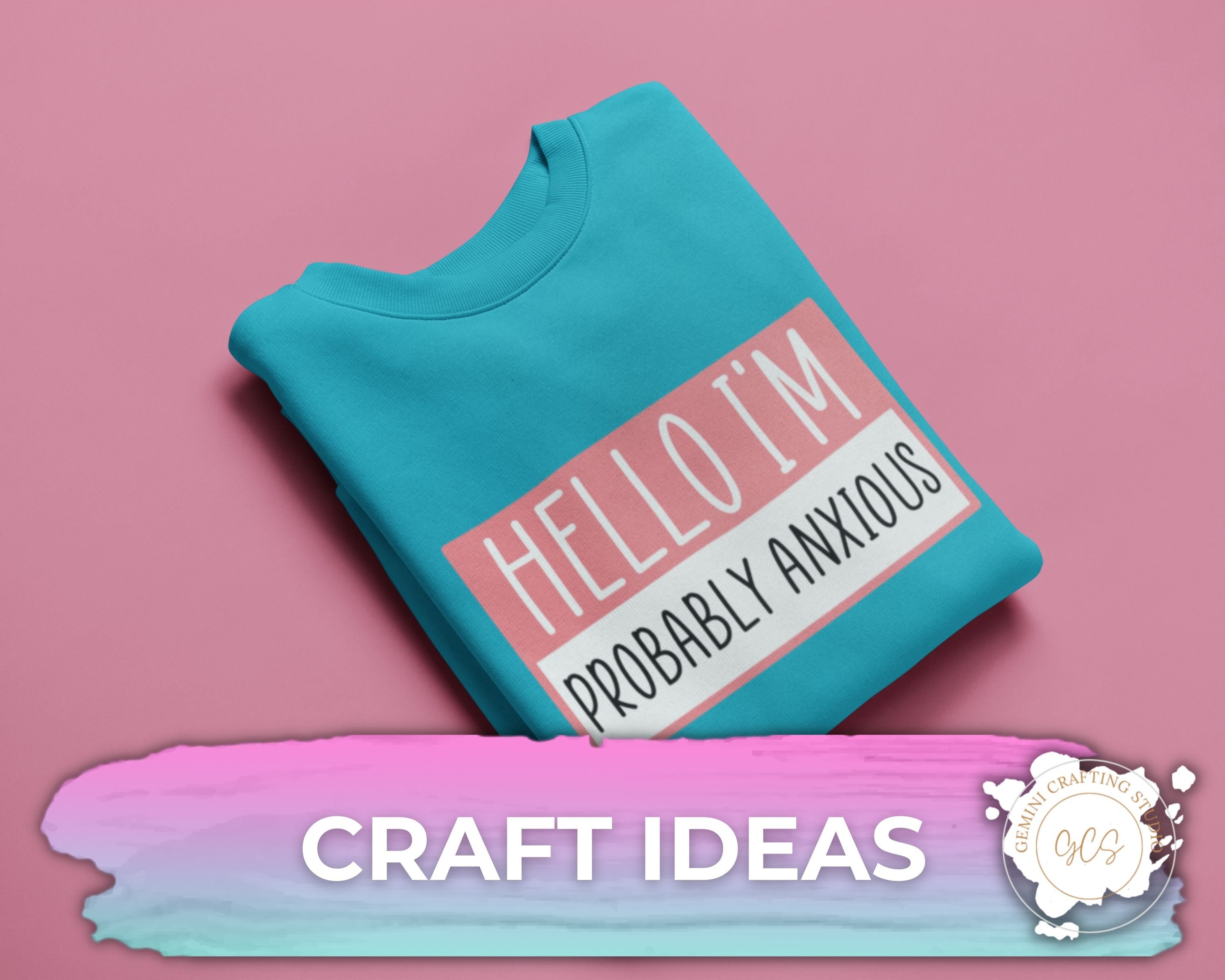 Clip Art & Image Files Materials Hello I'm Probably Anxious SVG Hello ...