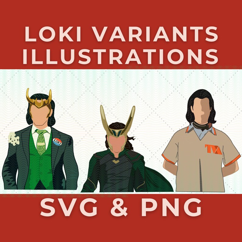 Loki Variant Bundle PNG Loki Marvel Fan Art Illustration | Etsy
