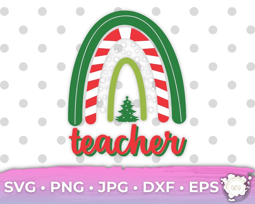 Teacher Christmas Tree SVG Teacher SVG Christmas Classroom Cute Cricut ...