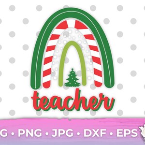 Teacher Christmas Tree SVG Teacher SVG Christmas Classroom Cute Cricut ...
