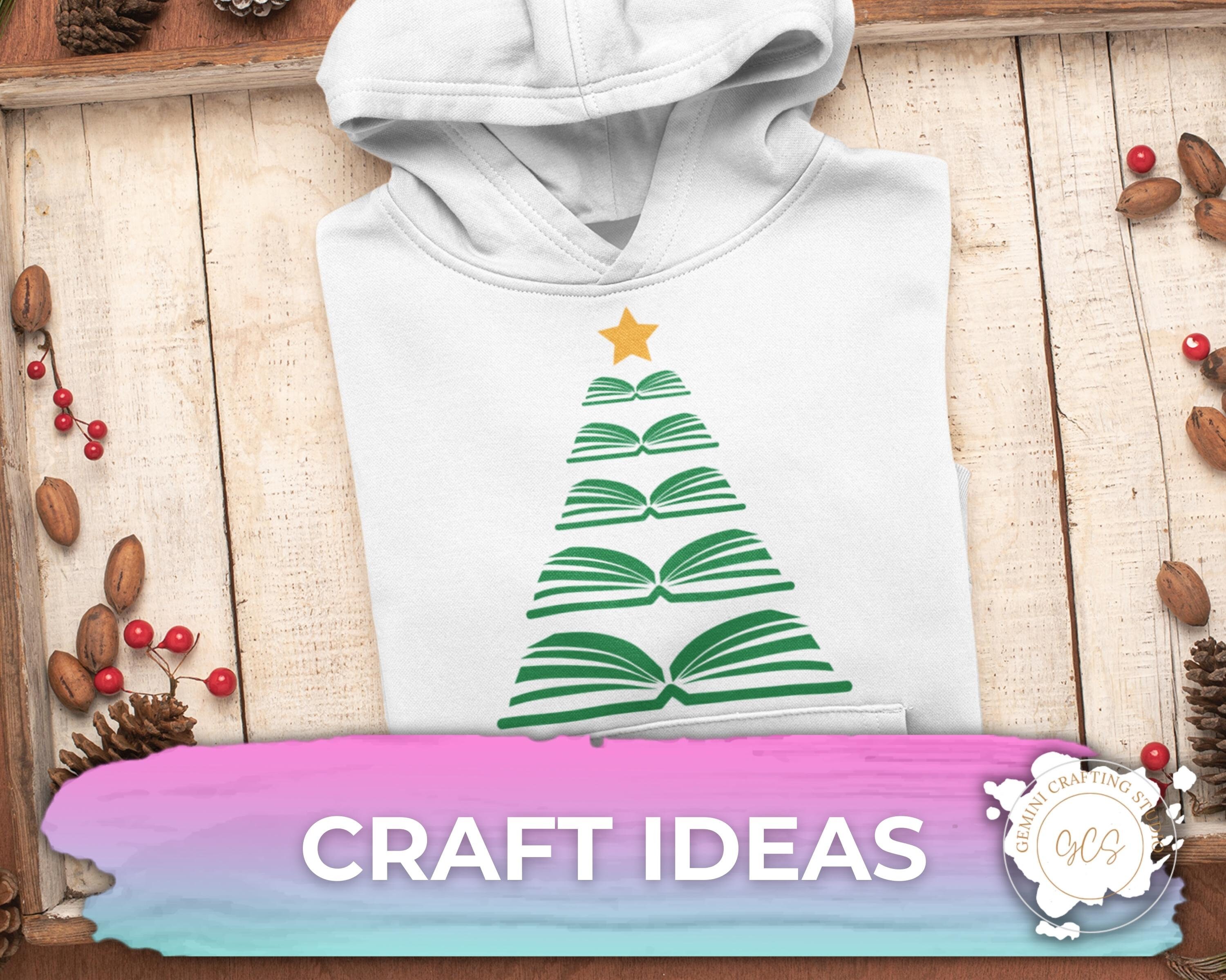Teacher Christmas Tree SVG Book Christmas SVG Book Tree - Etsy