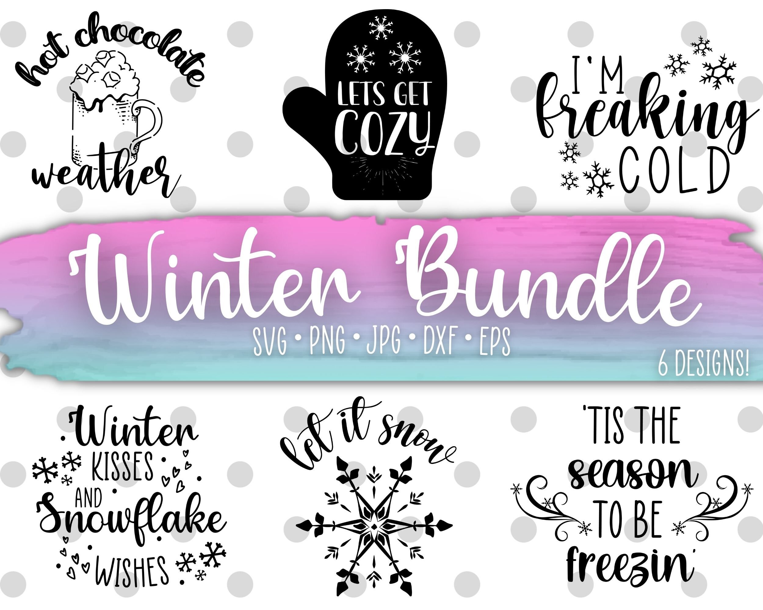 Winter Design Bundle SVG Christmas Shirt Bundle Svg Tis the | Etsy