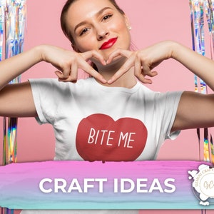 Bite Me Candy Heart SVG Valentines Day Cricut File Anti Valentines Day ...