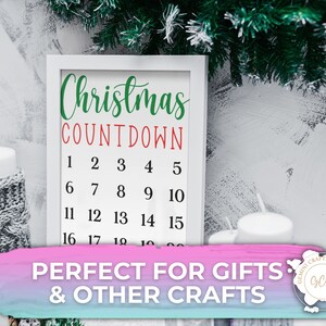 Christmas Countdown Board Advent Wreath Snowflakes Christmas Design ...