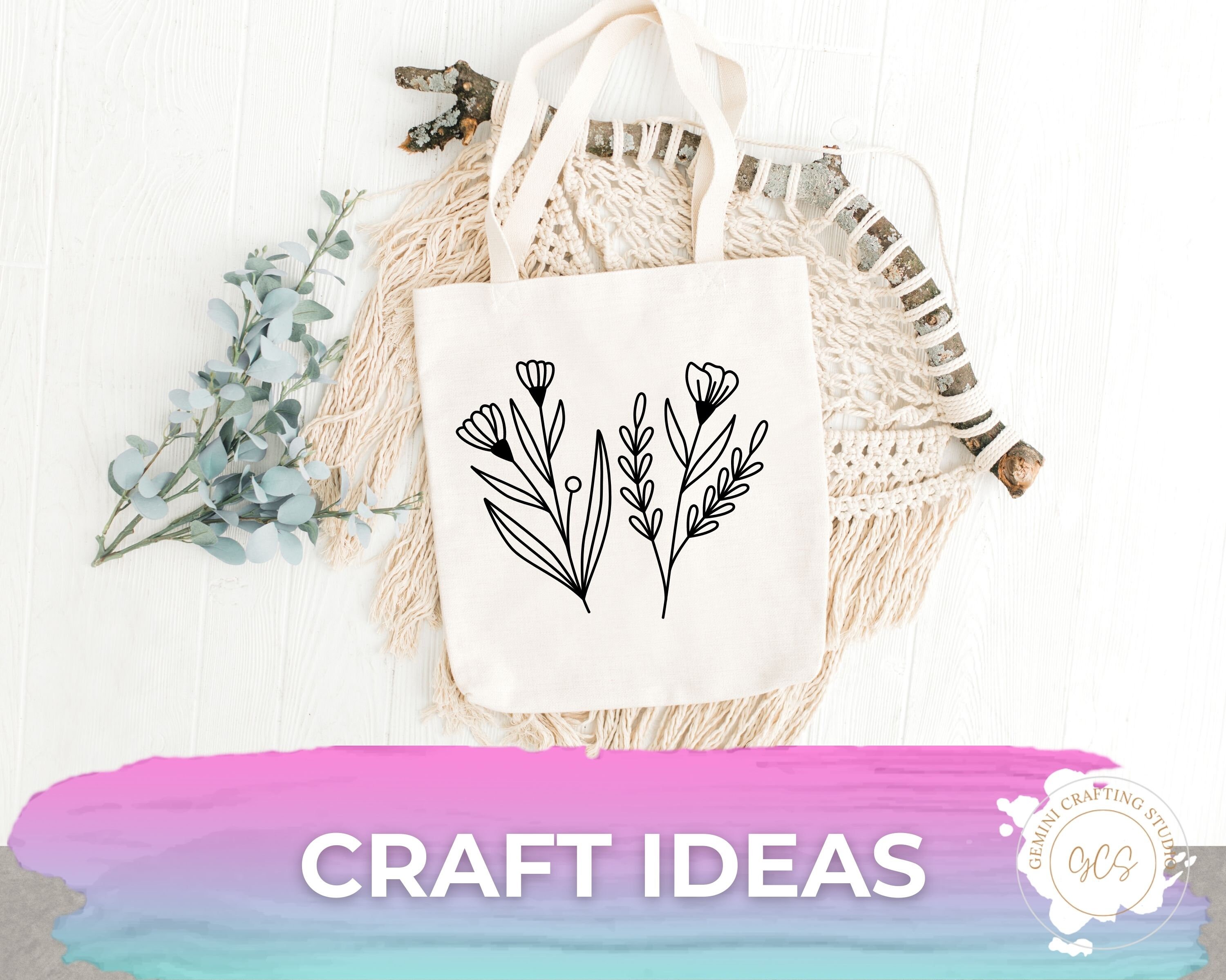 Flower Line Art Design Bundle SVG Monoline Leaves PNG Plant - Etsy