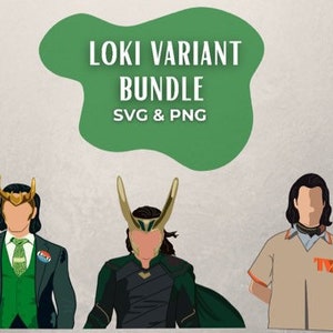 Loki Variant Bundle PNG Loki Marvel Fan Art Illustration Cricut Cut ...