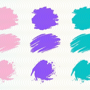 Paintbrush Paint Stroke Blotch SVG Sublimation Cricut Silhouette ...