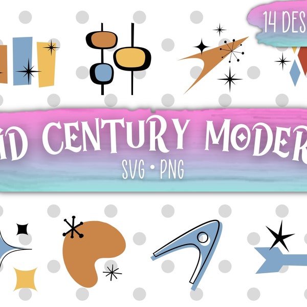 Mid Century Svg - Etsy