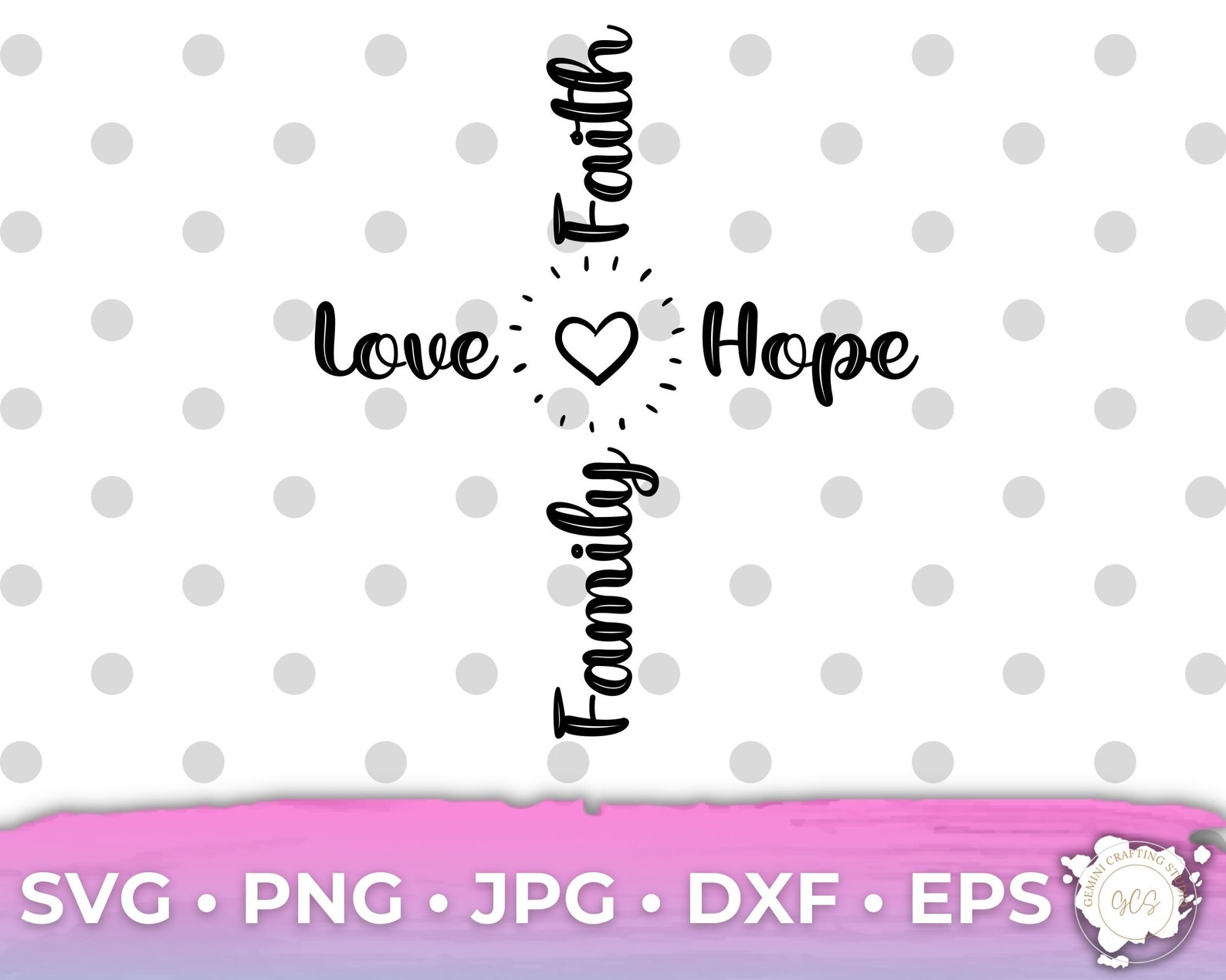Faith Love Family Hope SVG Christian Svg Dxf Png Christian - Etsy