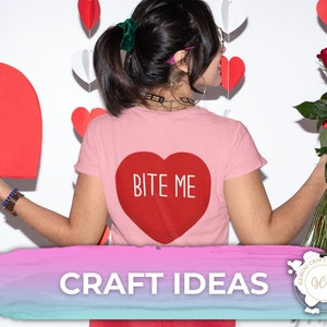 Bite Me Candy Heart SVG Valentines Day Cricut File Anti Valentines Day ...