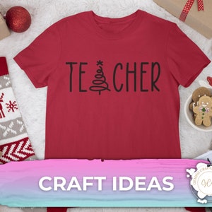 Teacher Christmas Tree SVG Teacher SVG Christmas Classroom Cute Cricut ...