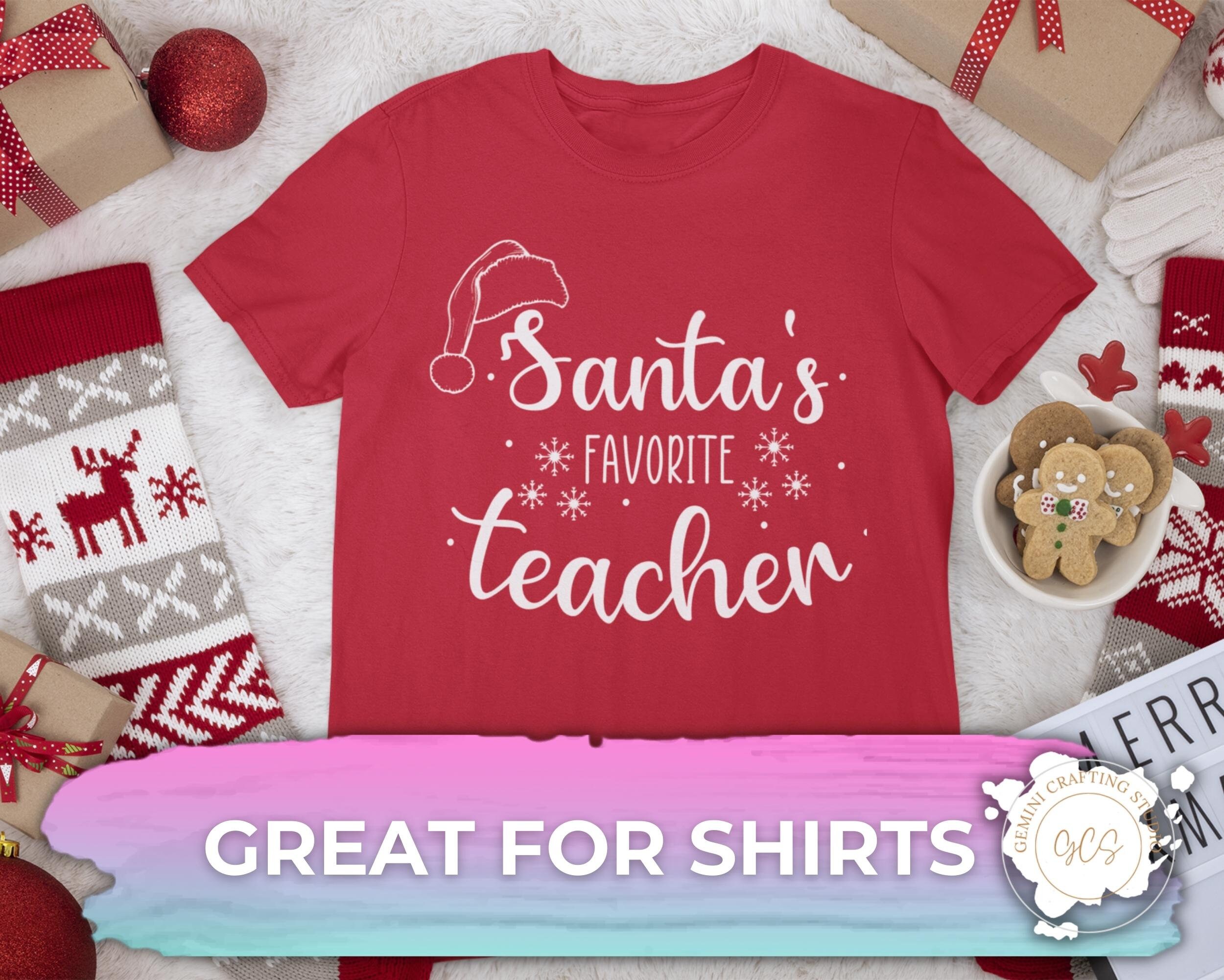 Santa's Favorite Teacher SVG Teacher Christmas Tree SVG - Etsy