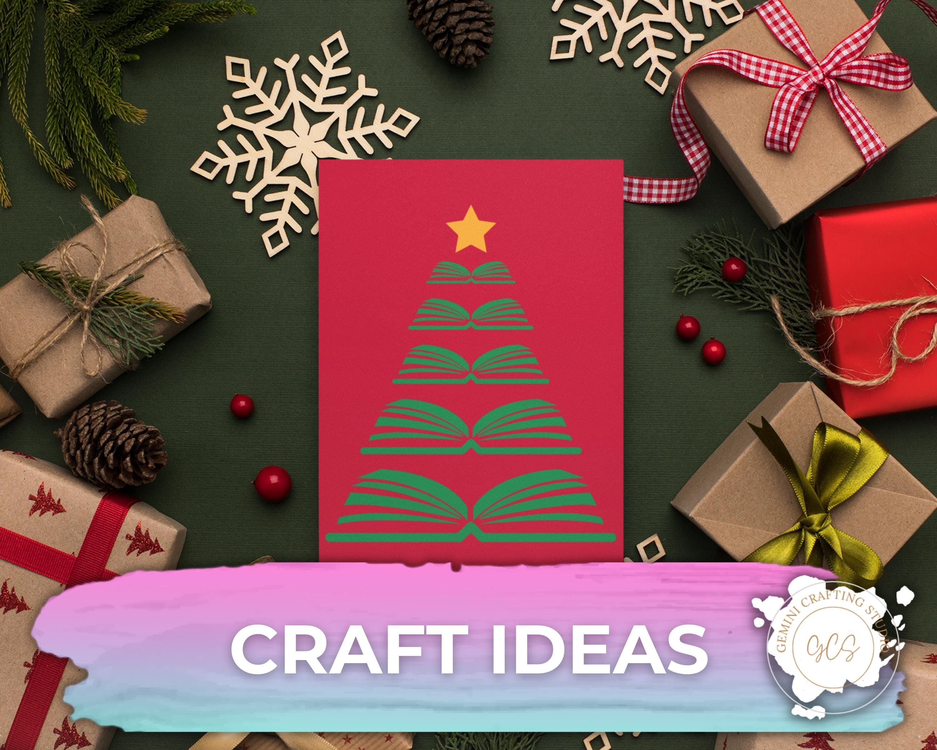 Teacher Christmas Tree SVG Book Christmas SVG Book Tree - Etsy