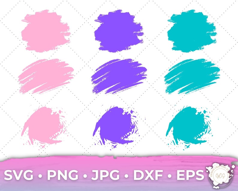 Paintbrush Paint Stroke Blotch SVG Sublimation Cricut - Etsy