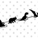 Christmas Dinosaur Sleigh Ride SVG Dinosaur Sleigh Ride - Etsy