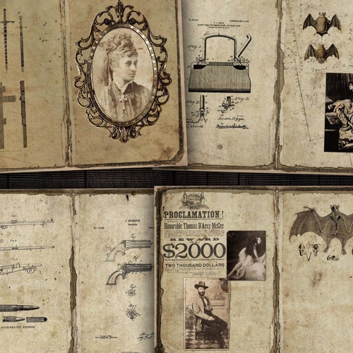 Junk Journal Vampire Printable Pages Halloween Gothic Digital - Etsy