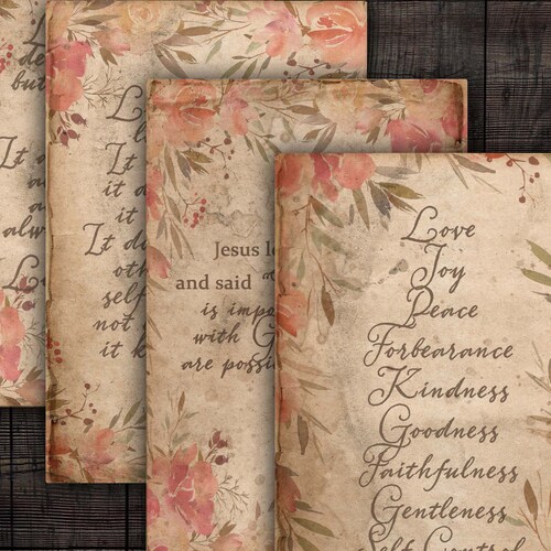 Christian Faith Printable Bible Verses for Junk Journal - Etsy