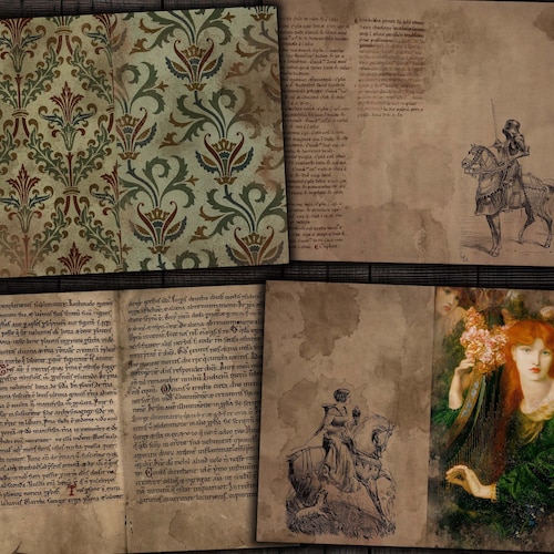 Medieval Fantasy Junk Journal Pages Printable Middle Ages - Etsy