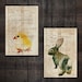 Printable Easter Animals, Vintage Ledger Pages, Watercolor Spring ...
