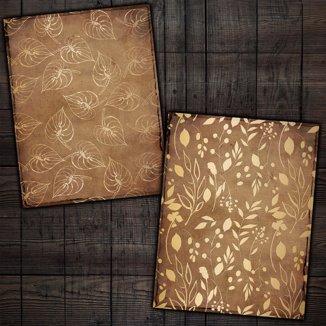Grunge and Gold Printable Papers Digital Parchment Paper for - Etsy