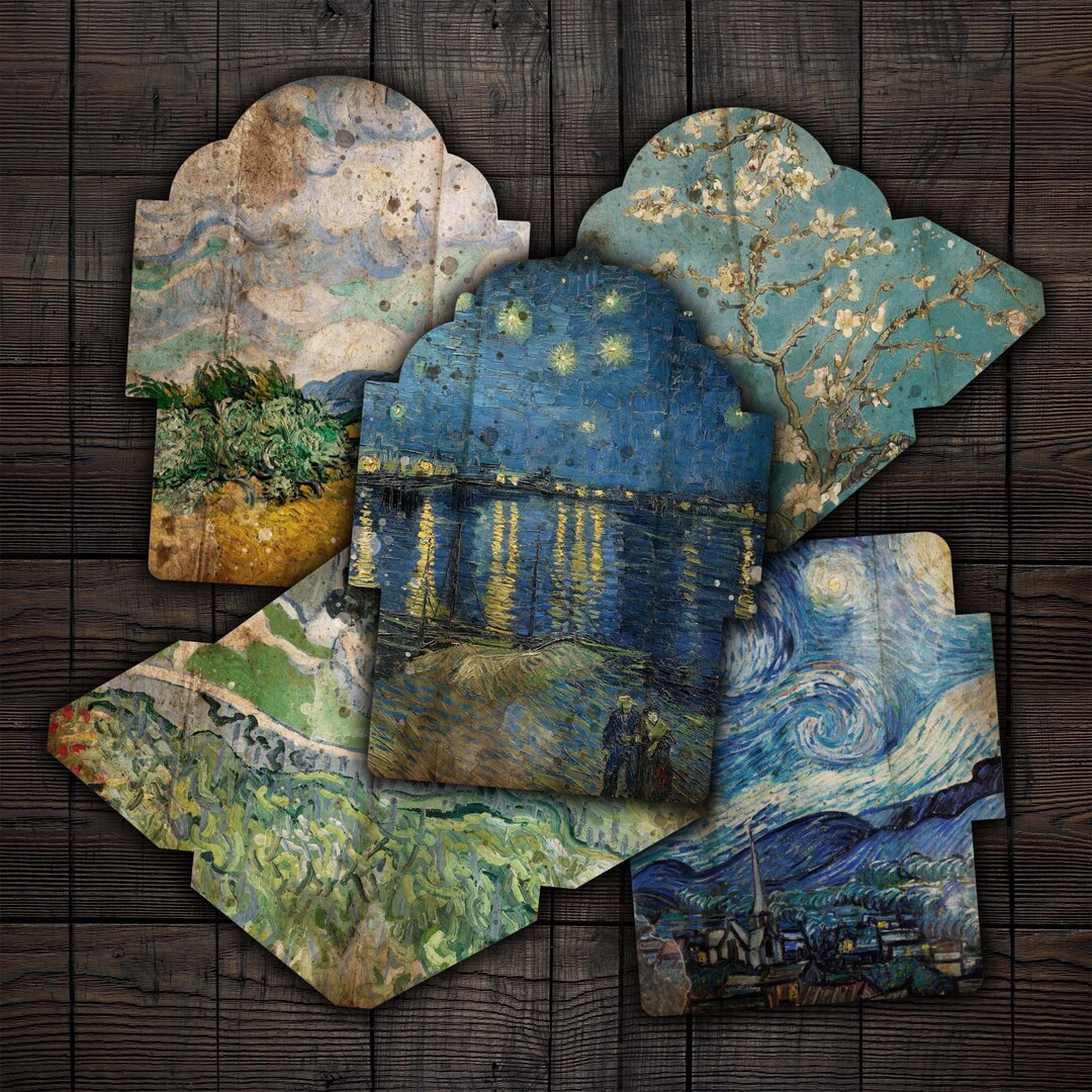 Van Gogh Printable Envelopes for Junk Journals, Scrapbooks, Paper ...