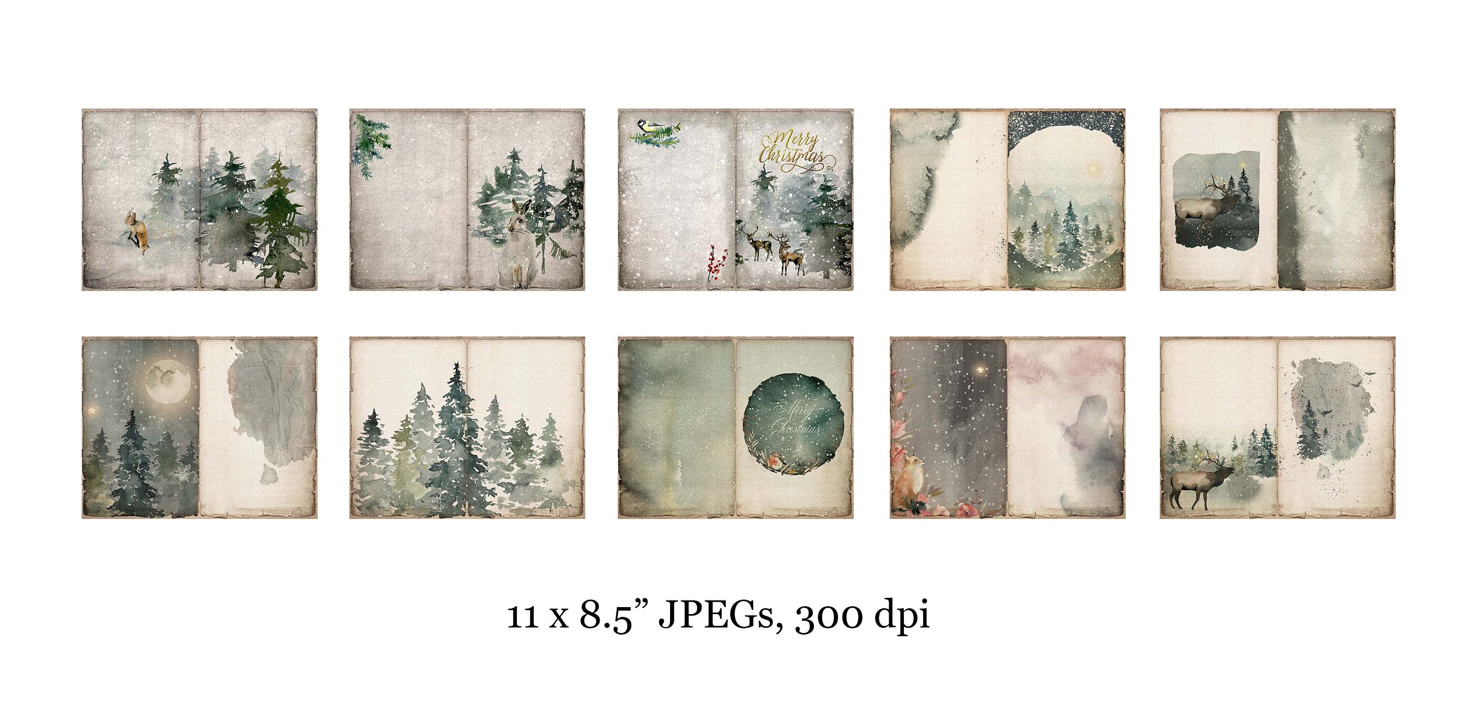 Christmas Printable BUNDLE Digital Pages Papers Ephemera - Etsy