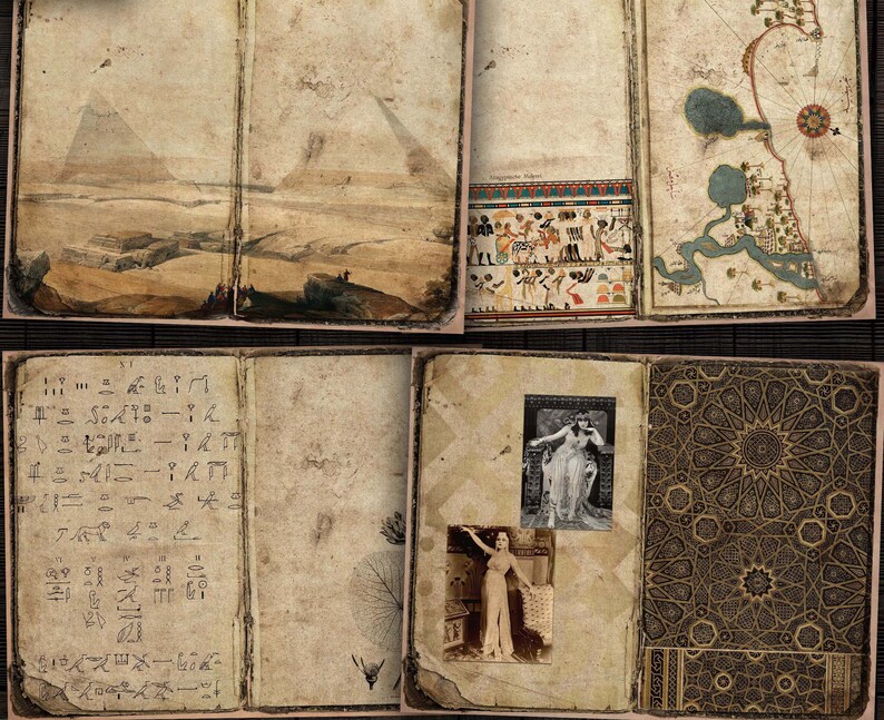 Digital Cleopatra Ancient Egypt Junk Journal Pages Printable - Etsy